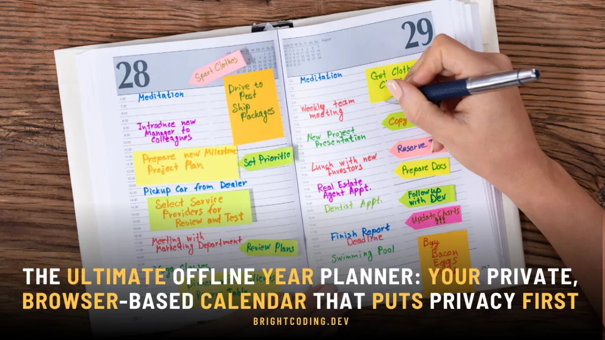 The Ultimate Offline Year Planner: Your Private, Browser-Based Calendar ...